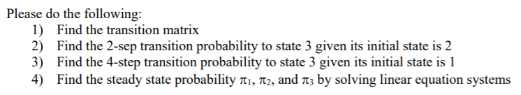 Solved Problem 4: An ergodic Markov chain is shown in Figure | Chegg.com