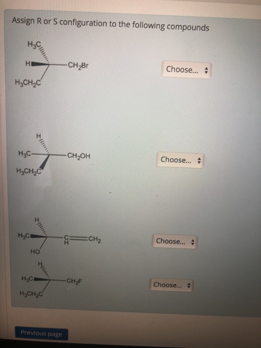 Solved Assign R or S configuration to the following | Chegg.com
