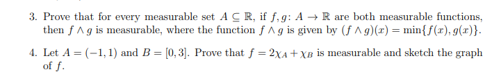 Solved 3. Prove that for every measurable set A⊆R, if | Chegg.com
