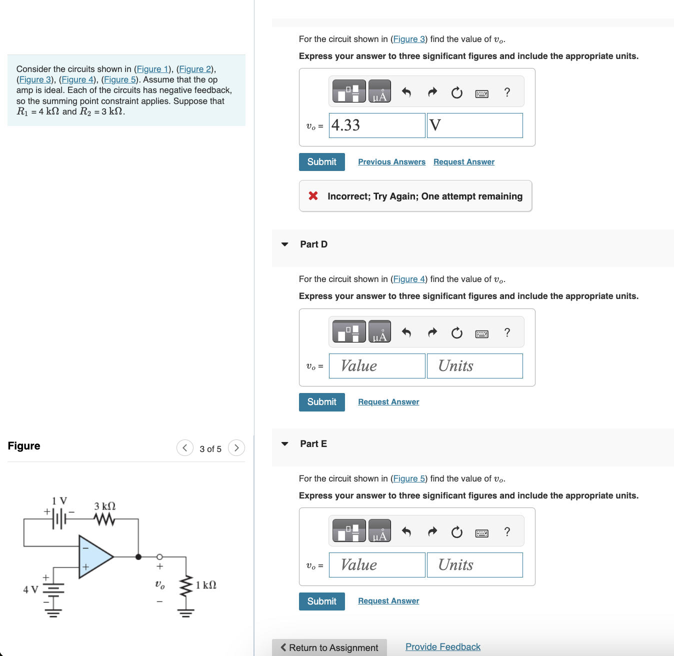 Solved Consider the circuits shown in (Figure 1), (Figure | Chegg.com