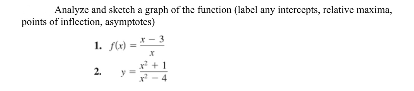 Solved Analyze and sketch a graph of the function (label any | Chegg.com