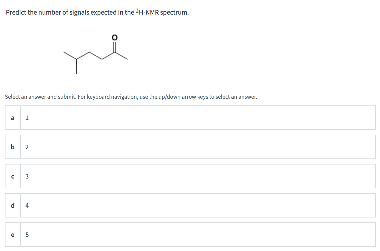 Solved Predict the number of signals expected in the 1H-NMR | Chegg.com