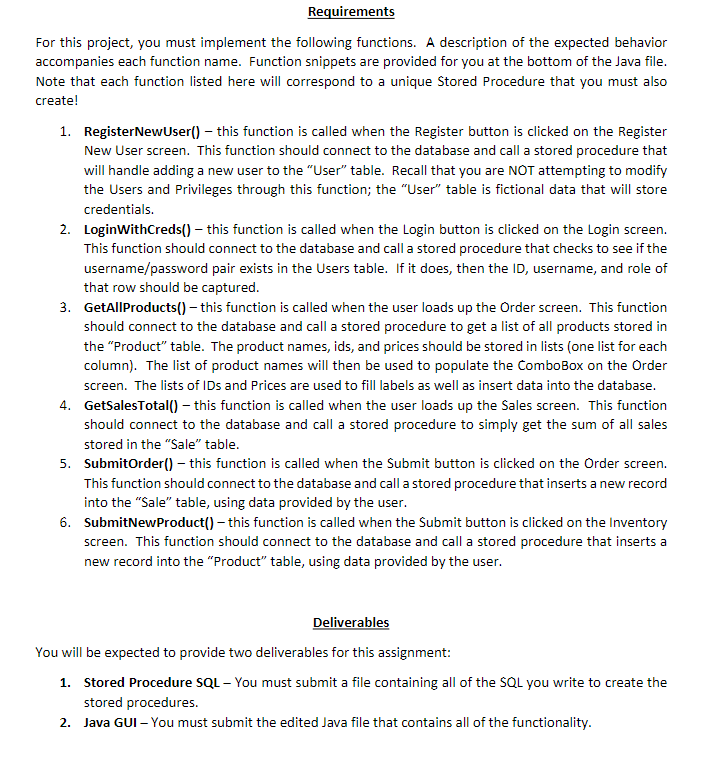 Solved Connect a Java GUI to an SQL Database Please help me | Chegg.com