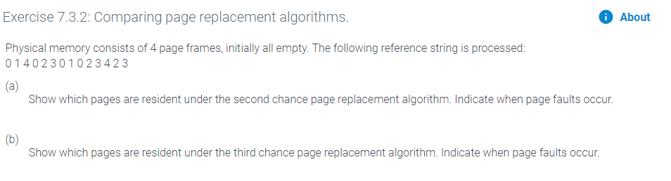 Solved Algorithms: The aging page replacement algorithm The | Chegg.com