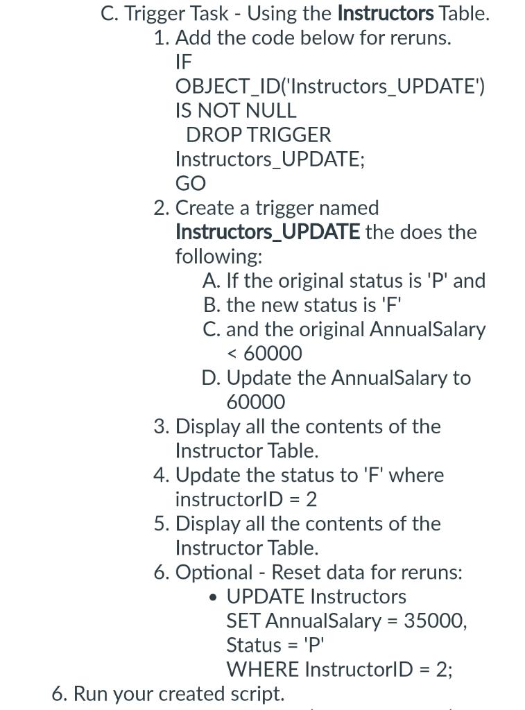 Solved te the following SQL code in the query low. Comment | Chegg.com