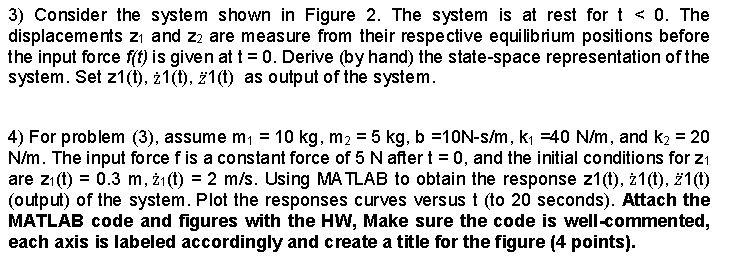 Solved ww WW A Figure 2 3) Consider the system shown in | Chegg.com