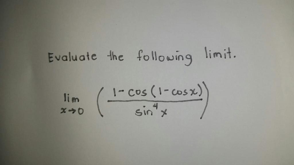 Solved Evaluate the following limit. lim x > 0 ( ) | Chegg.com