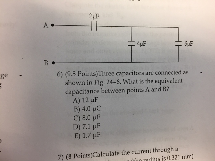 Solved Three capacitors are connected as shown in Fig. 24 | Chegg.com