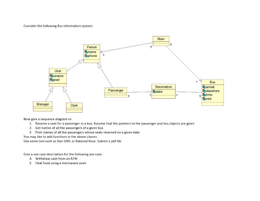 Solved Consider the following Bus information system: Now | Chegg.com