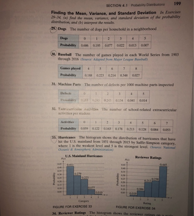 Solved SECTION 4.1 Probability Distributions199 Finding the | Chegg.com