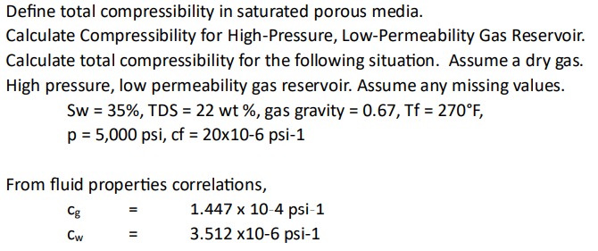 Solved Define total compressibility in saturated porous | Chegg.com