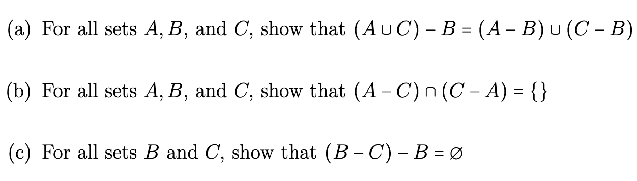 Solved 6. With the aid of Set Identities, make a proof with | Chegg.com