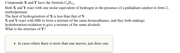 Solved Compound X has the formula CH X reacts with one molar | Chegg.com