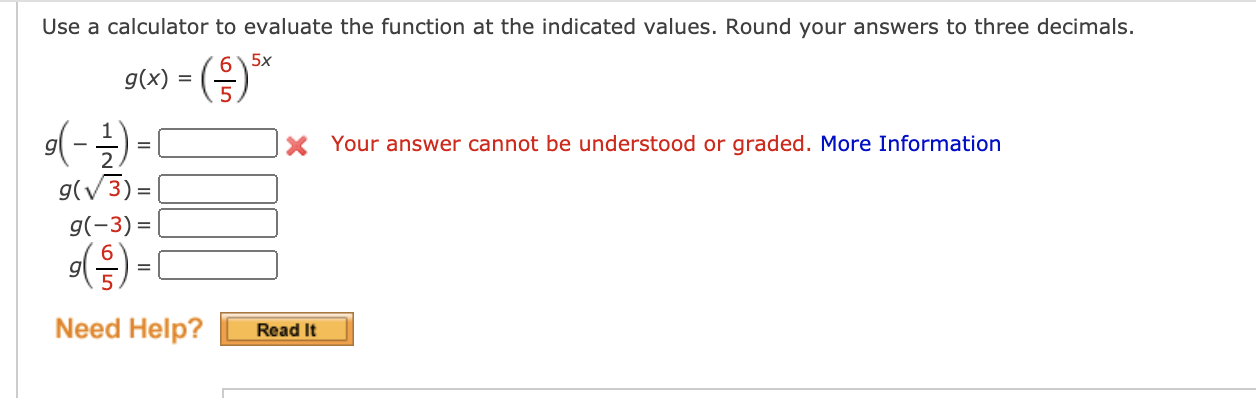 Solved Use A Calculator To Evaluate The Function At The 
