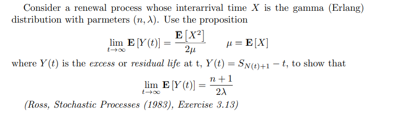 Solved Consider a renewal process whose interarrival time X | Chegg.com
