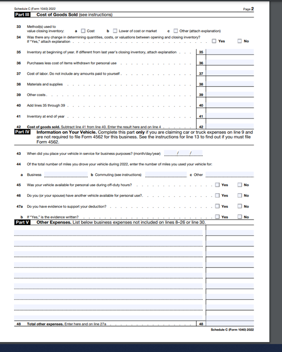 Part II Expenses. Enter expenses for business use of | Chegg.com