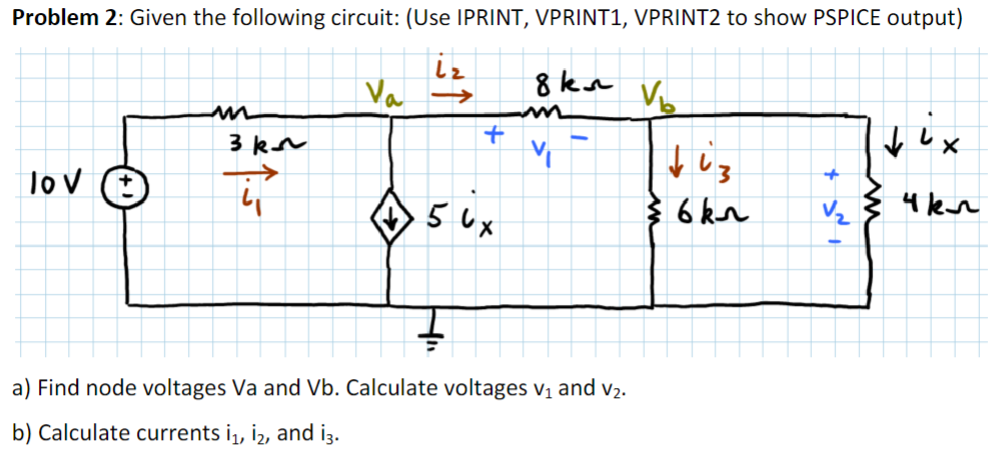 Solved Parts a and b please. thanks!a) ﻿Find node voltages | Chegg.com