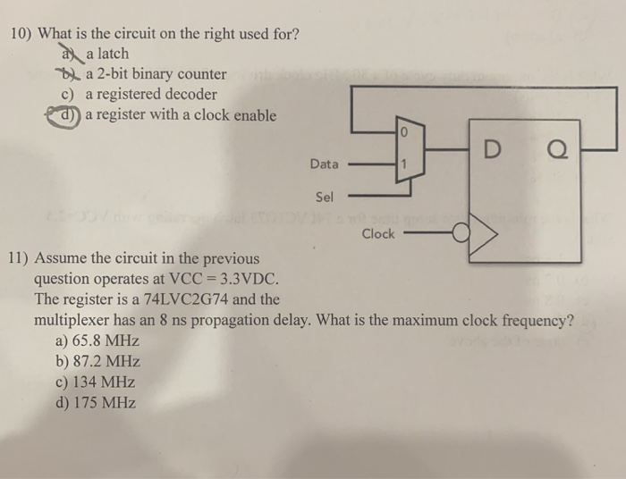 Solved 10) What is the circuit on the right used for? a | Chegg.com