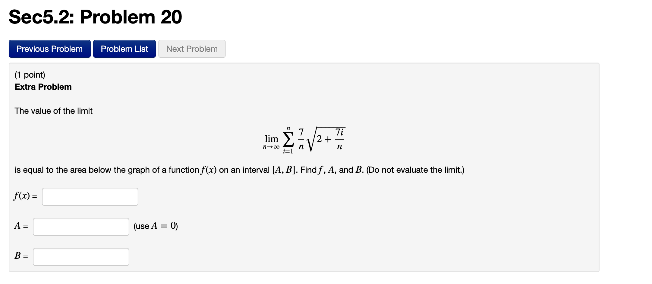 Solved Sec5.2: Problem 20 Previous Problem Problem List Next | Chegg.com