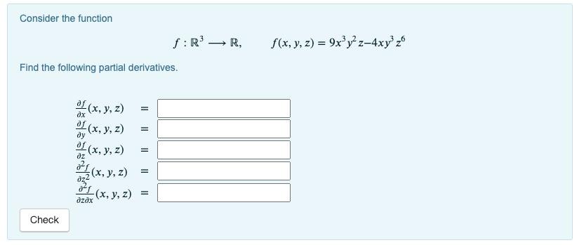 Solved Consider the function F:R3 R f(x, y, z) = 9x’y?z-4xyz | Chegg.com