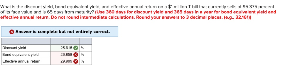 Solved What is the discount yield, bond equivalent yield, | Chegg.com