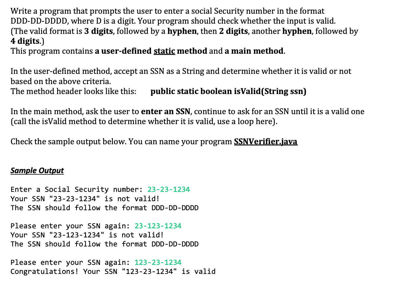Solved Write A Program That Prompts The User To Enter A