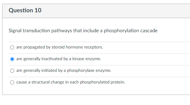 Solved Signal transduction pathways that include a | Chegg.com