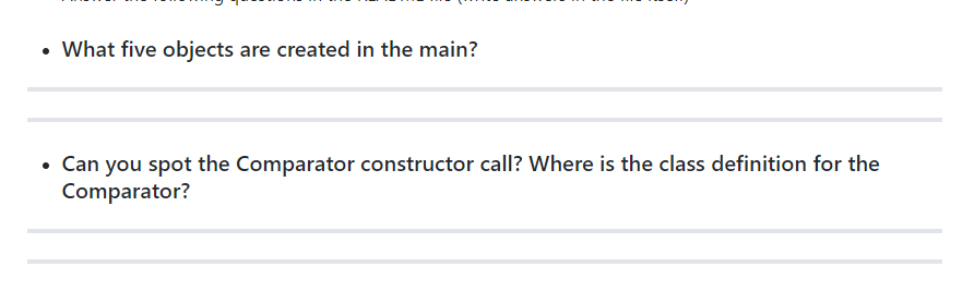 Solved . What five objects are created in the main? Can you | Chegg.com