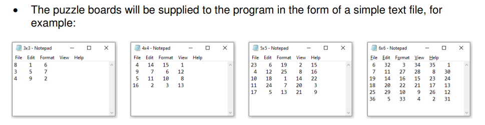 Solved Task (Magic Square Puzzle): . Write a Python program | Chegg.com