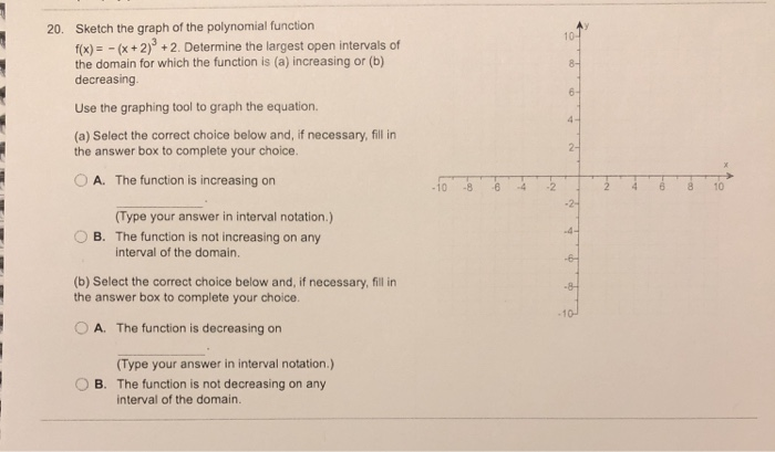 Solved 20. Sketch the graph of the polynomial function f(x) | Chegg.com