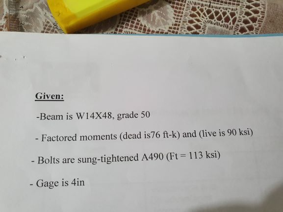 Solved UN Given: -Beam is W14X48, grade 50 - Factored | Chegg.com