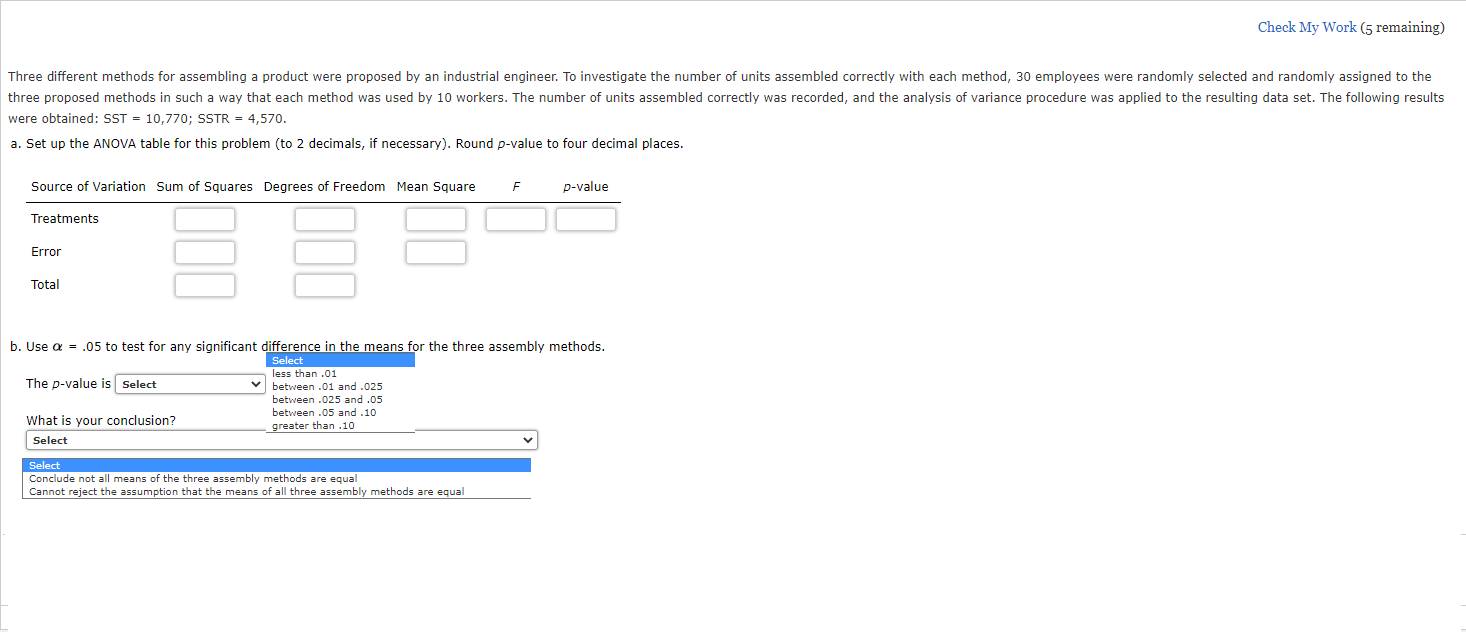 Solved Check My Work (5 remaining) Three different methods | Chegg.com