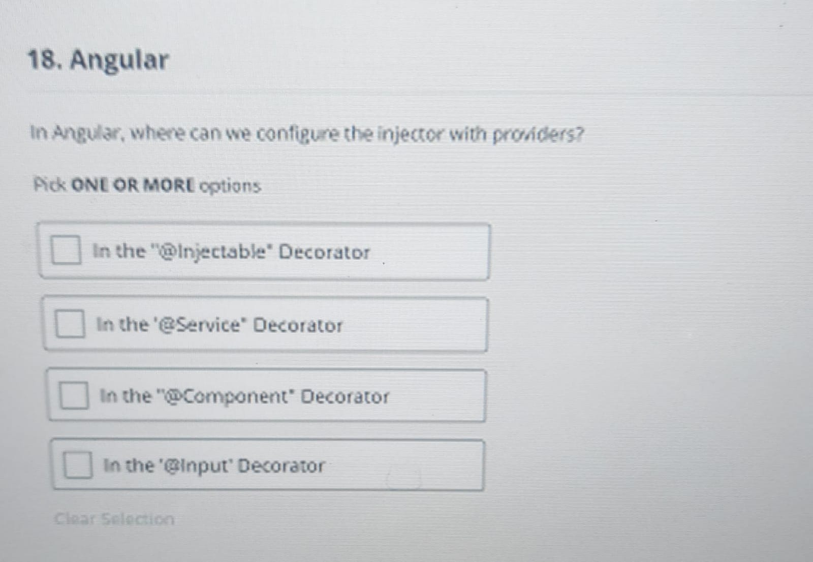 Solved AngularIn Angular, where can we configure the | Chegg.com