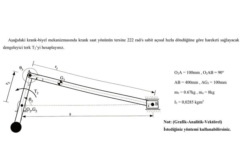 Calculate the balancing torque T₂ that will provide | Chegg.com