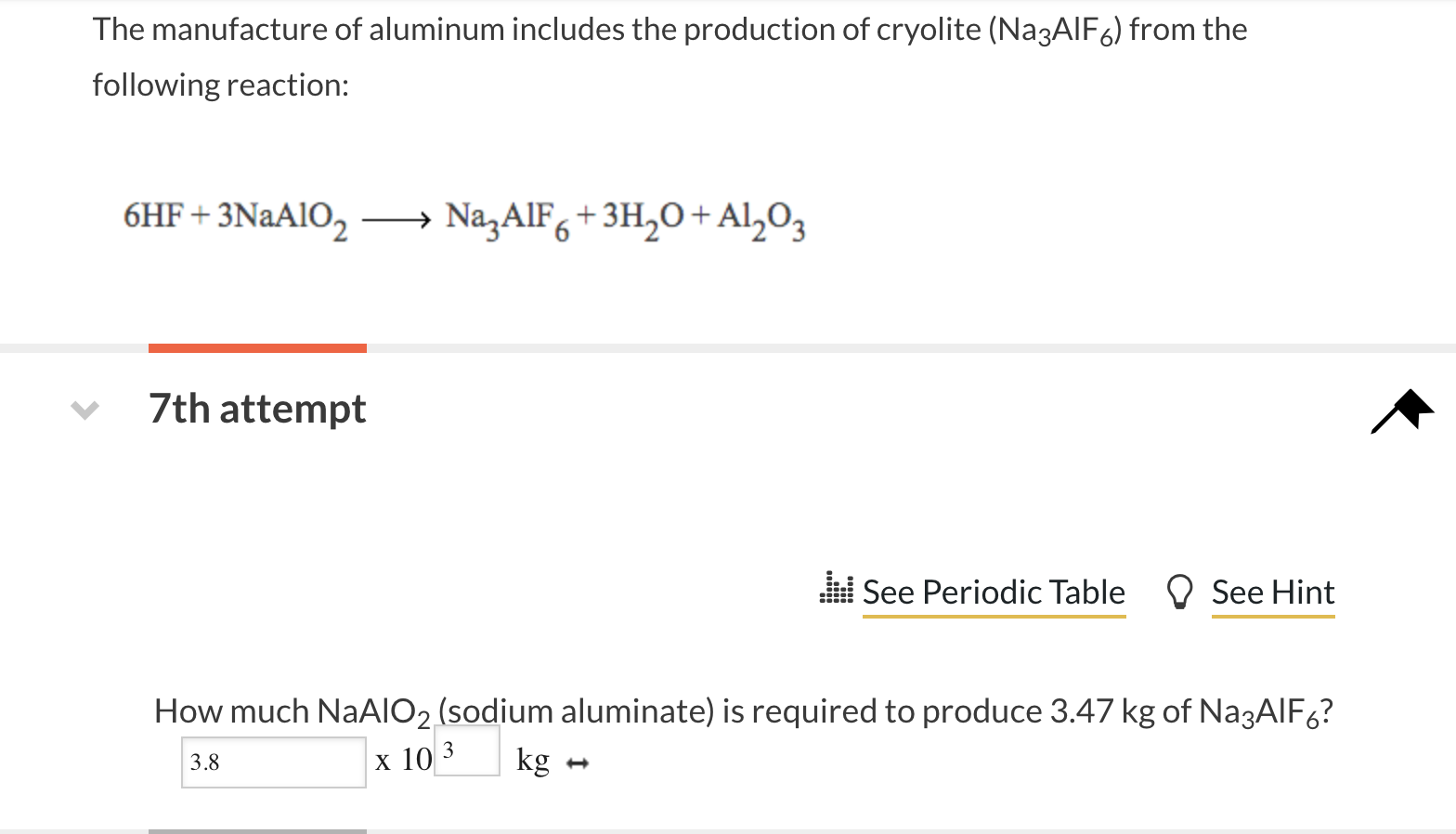 Solved How much NaAlO2 (sodium aluminate) is required to | Chegg.com