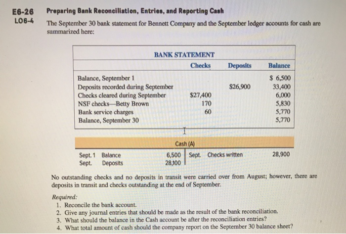 Solved Preparing Bank Reconciliation, Entries, and Reporting | Chegg.com