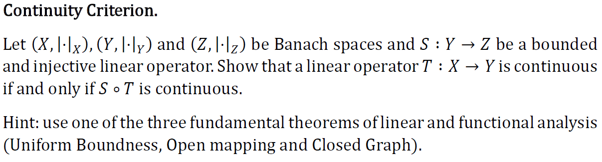 Solved This Is Linear And Functional Analysis Advanced