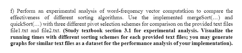 Solved e) Implement a function quickSort(list, column, | Chegg.com