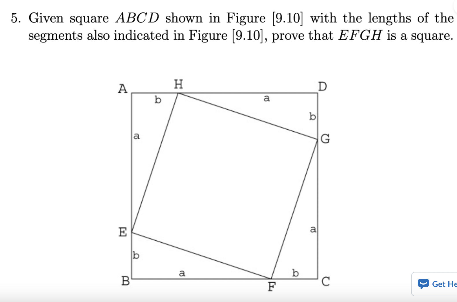 Solved 5. Given square ABCD shown in Figure [9.10] with the | Chegg.com