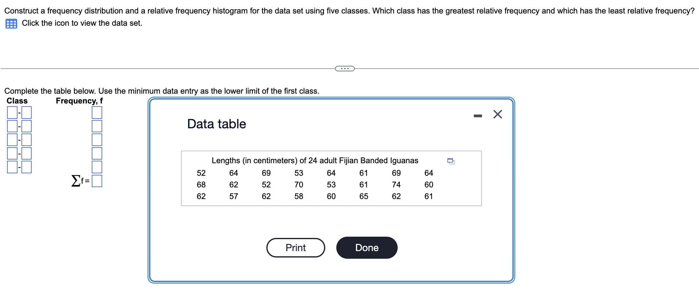 Solved Click the icon to view the data set. Comblete the | Chegg.com