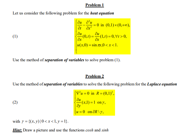 Solved Problem 1 Let us consider the following problem for | Chegg.com