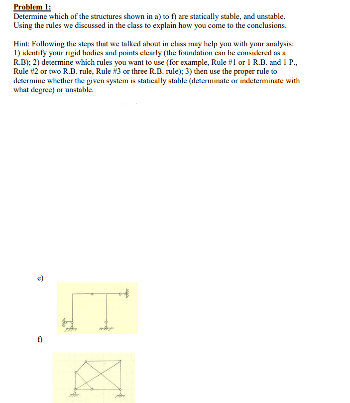 Solved Problem 1: Determine which of the structures shown in | Chegg.com
