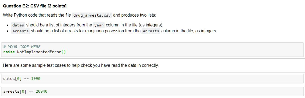 Solved Python Question B2: CSV file [2 points] Write | Chegg.com