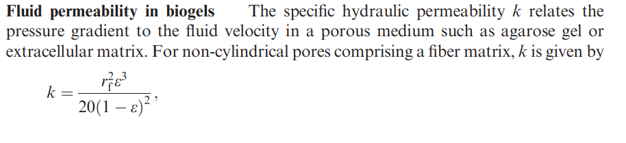 Solved Fluid permeability in biogels The specific hydraulic | Chegg.com