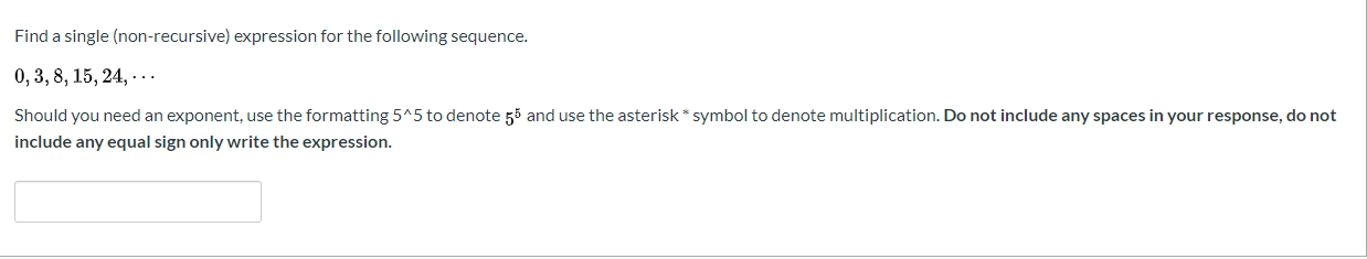 Solved Find a single (non-recursive) expression for the | Chegg.com