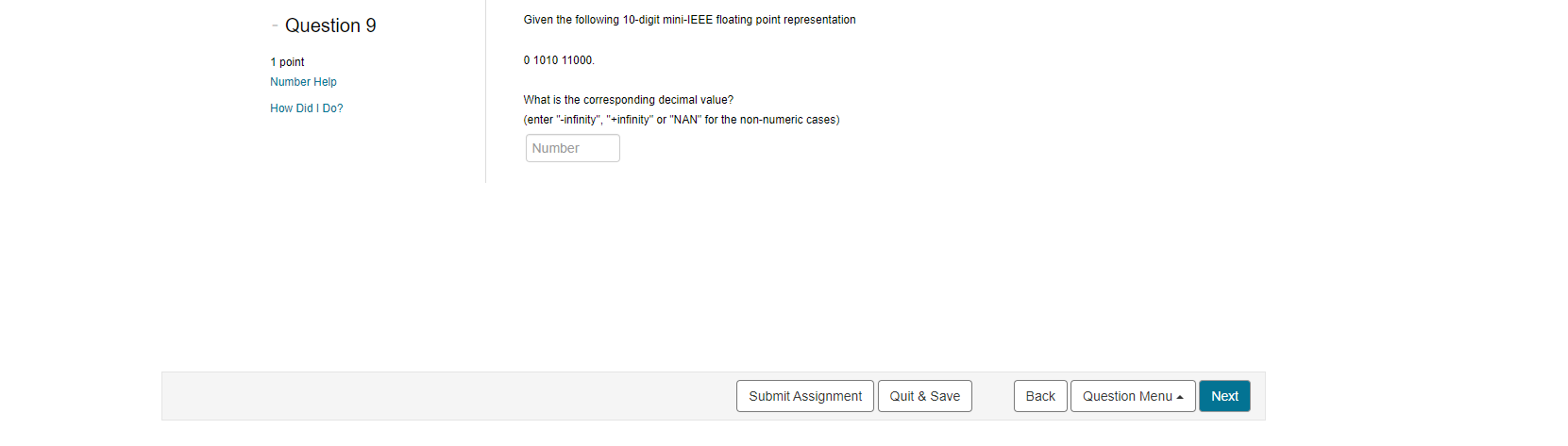 Solved Given the following 10-digit mini-IEEE floating point | Chegg.com