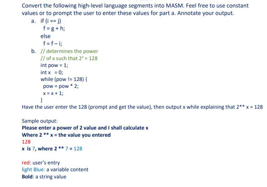 Solved The assignment consists of TWO different codes that | Chegg.com
