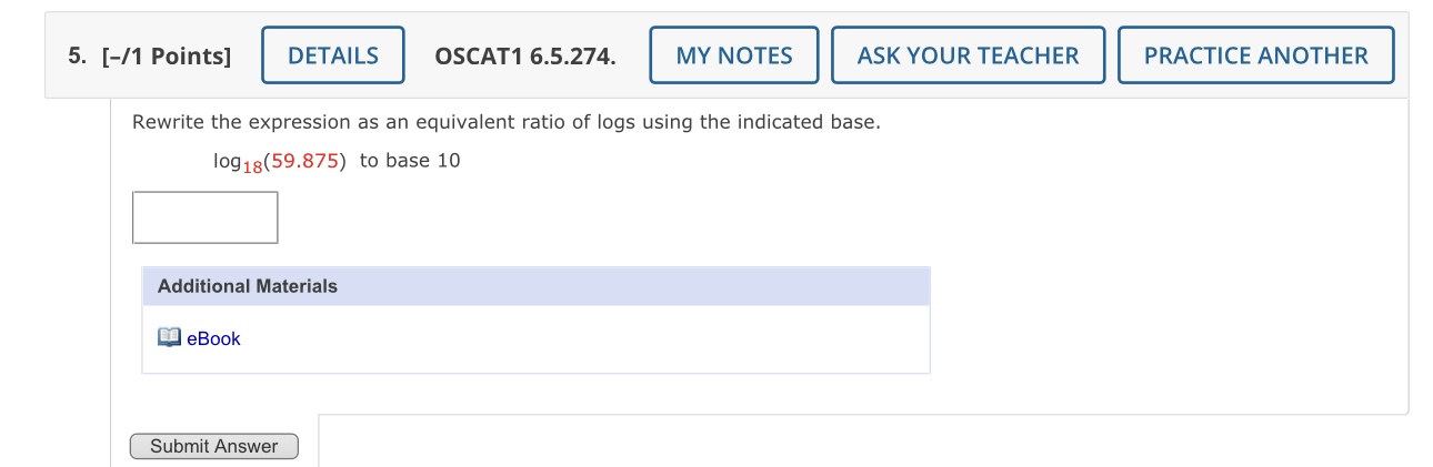 Solved Write the logarithm in expanded form. log7(65z)OSCAT1 | Chegg.com