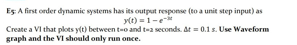 Solved E5: A first order dynamic systems has its output | Chegg.com