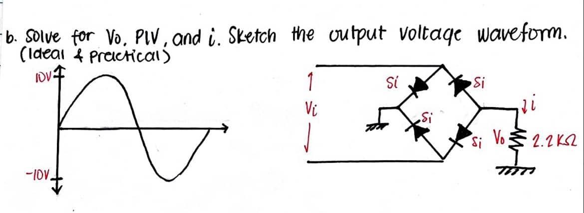 Solved -a. Sketch the output Vo and determine the dc level | Chegg.com